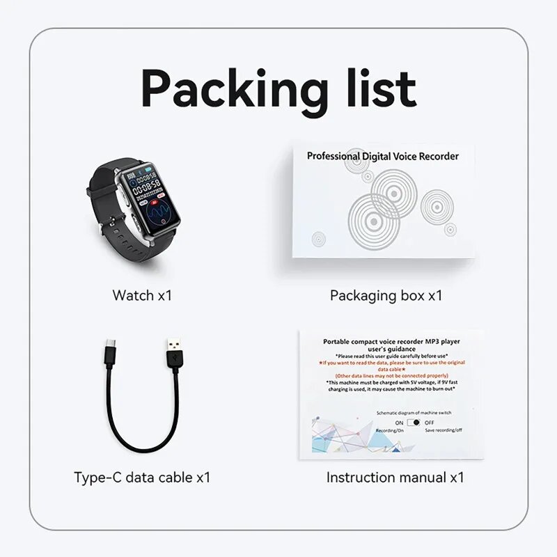 Smart Recording Watch S18A 128 ГБ