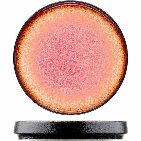 Тарелка «Агат», фарфор, 10,4 см, красный (Kunstwerk, страна Китай)