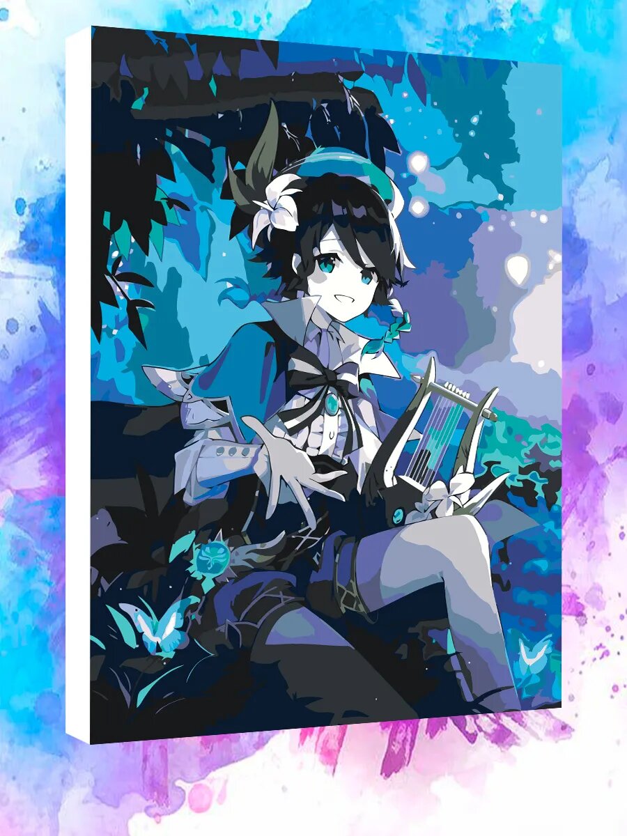 Картина по номерам Венти Геншин Аниме