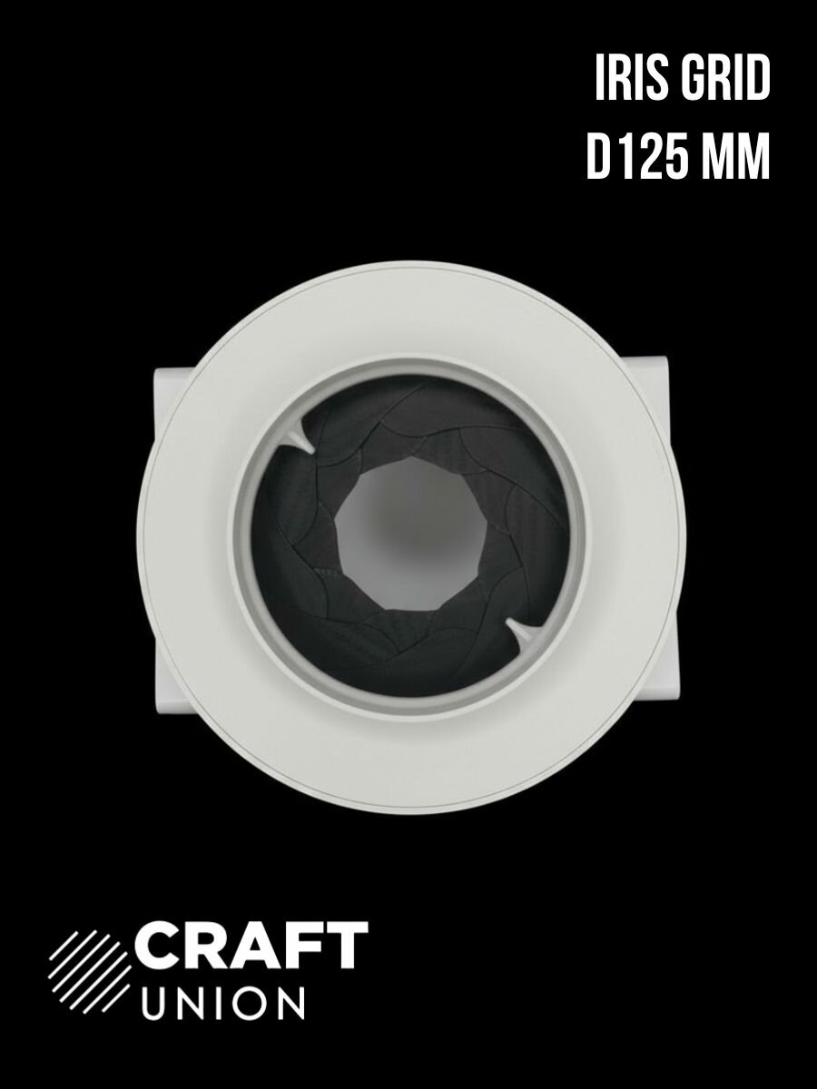 Клапан вентиляционный Diaphragm Iris Grid D125 мм