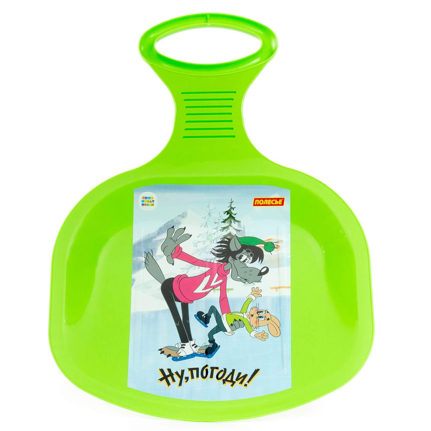 Санки "Ледянка" №2 "Ну, погоди!", пластик, для детей от 3 лет.