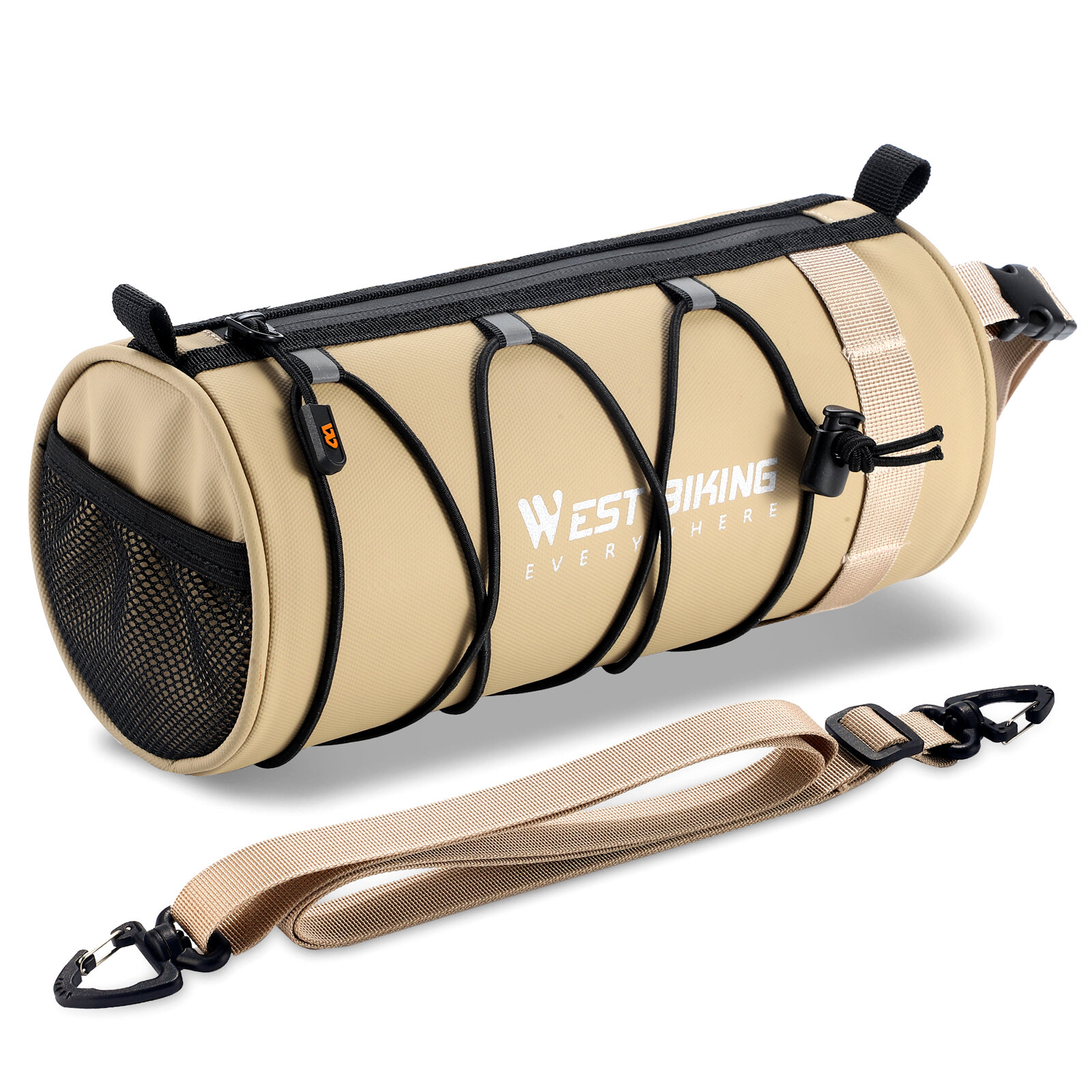 Сумка для велосипеда Practical Bicycle Bag многофункциональная сумка для велосипеда большего объема сумка для переднего хранения велосипеда AntiDrop Wear-resistant сумка для езды на велосипеде перекрестная сумка черный хакки 2L 240*100*100mm 173g