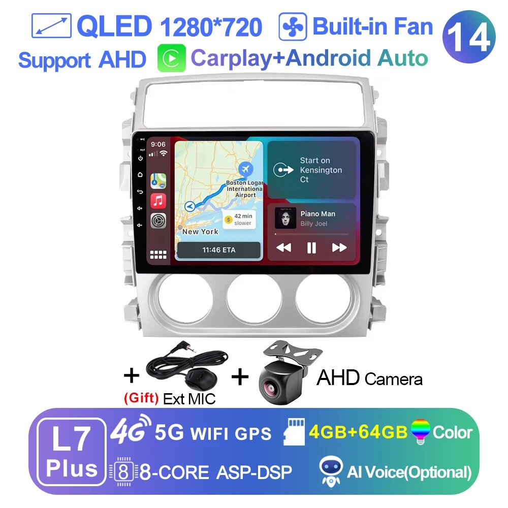 LEHX Pro 8-ядерный 5G WIFI QLED экран автомобильный радиоприемник 2din android L7 Plus(4-64GB)CAM