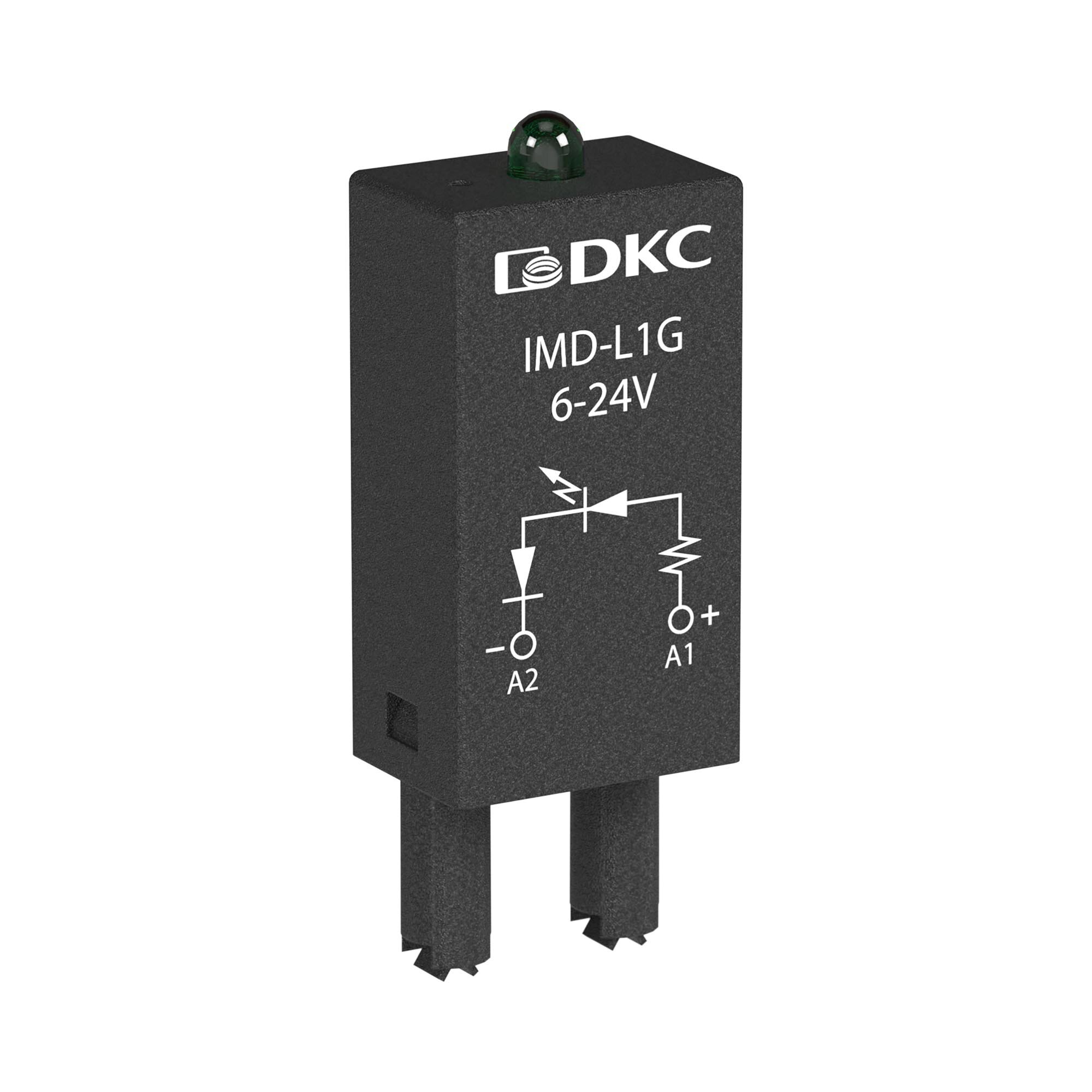 Модуль защиты DKC и индикации, LED зелёный, диод A1+, 110-240V DC