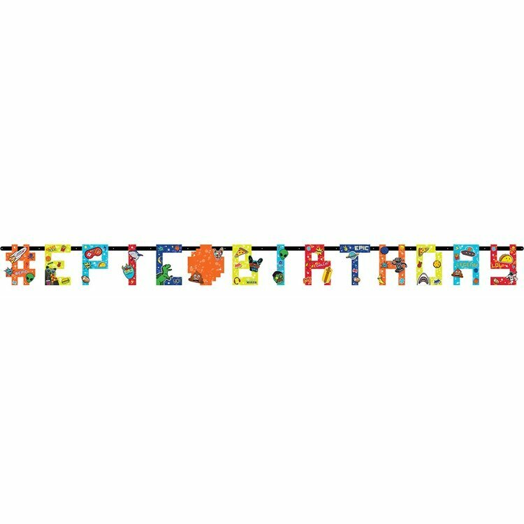 Гирлянда-буквы КНР Happy Birthday, эпичная вечеринка, 3.2 м