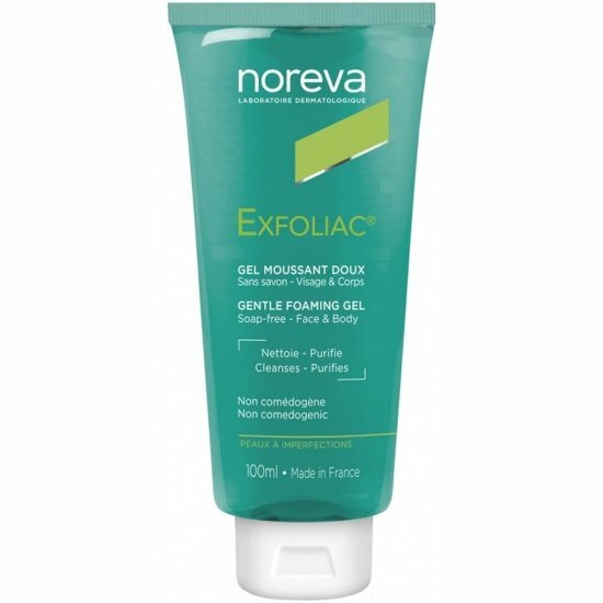 Мягкий очищающий гель Noreva Exfoliac для лица и тела, 100 мл
