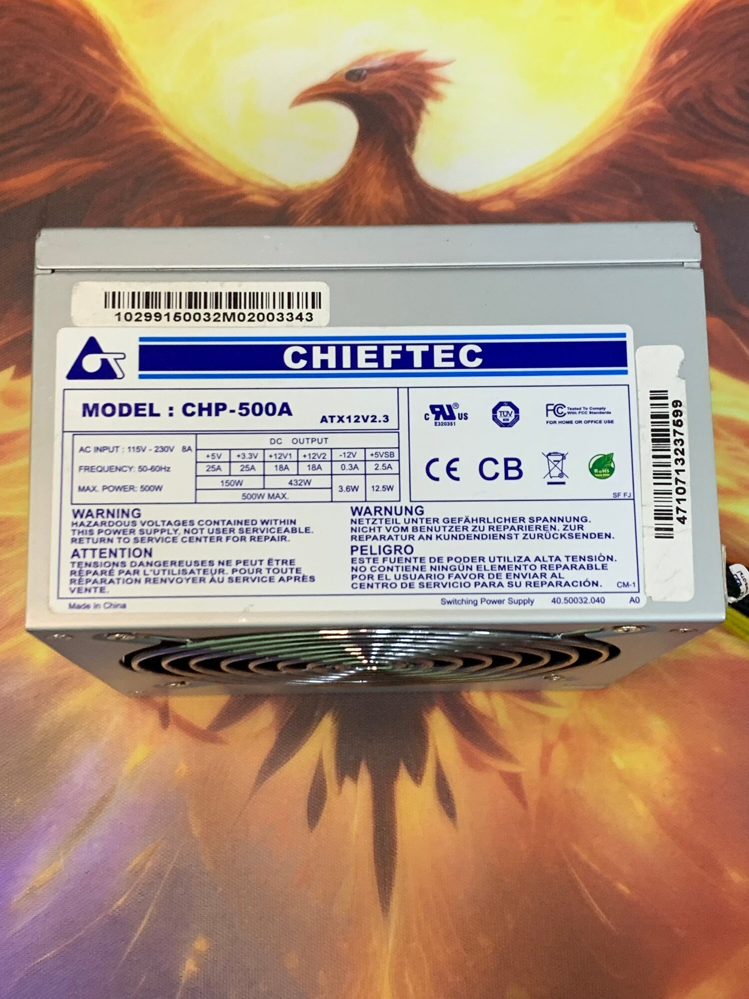 Блок питания 500W CHIEFTEC CHP-500A