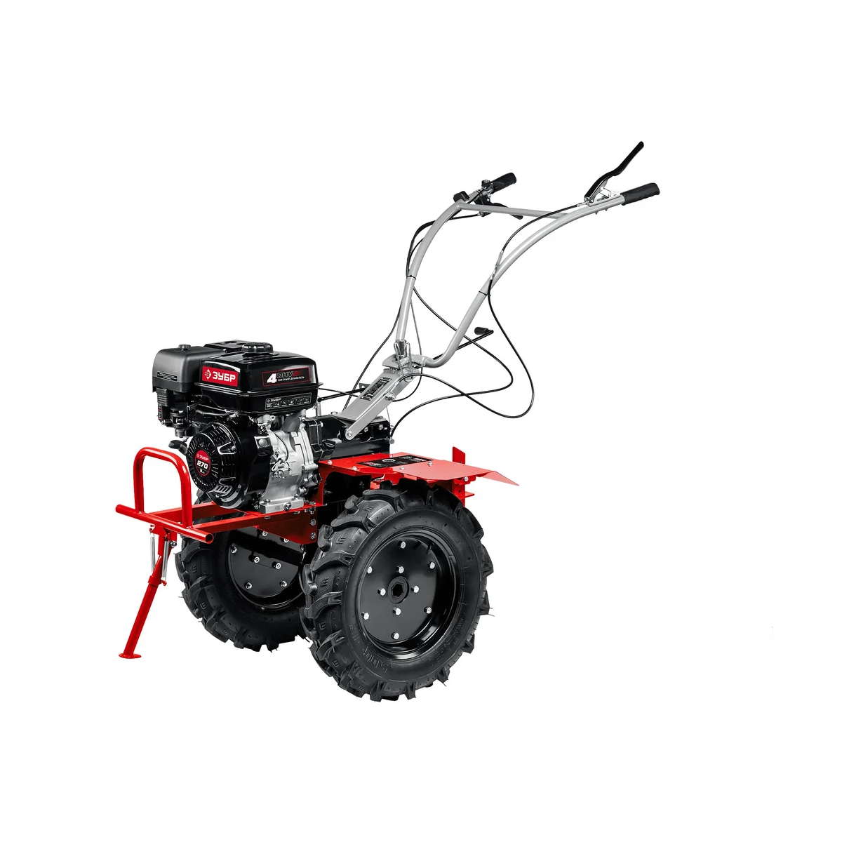 Мотоблок бензиновый Зубр МТШ-600, petrol, 9 л. с, 6600 Вт, черный/красный