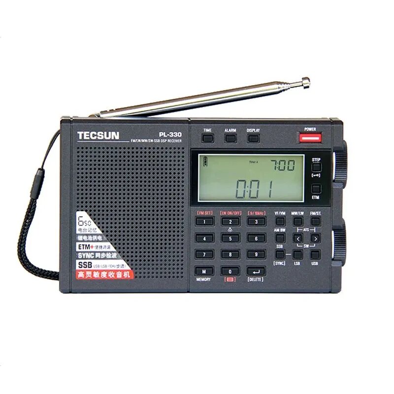 Tecsun PL-330 FM/LW/MW/SW/SSB DSP Receiver Портативное радио, Черно-серый — фото 1