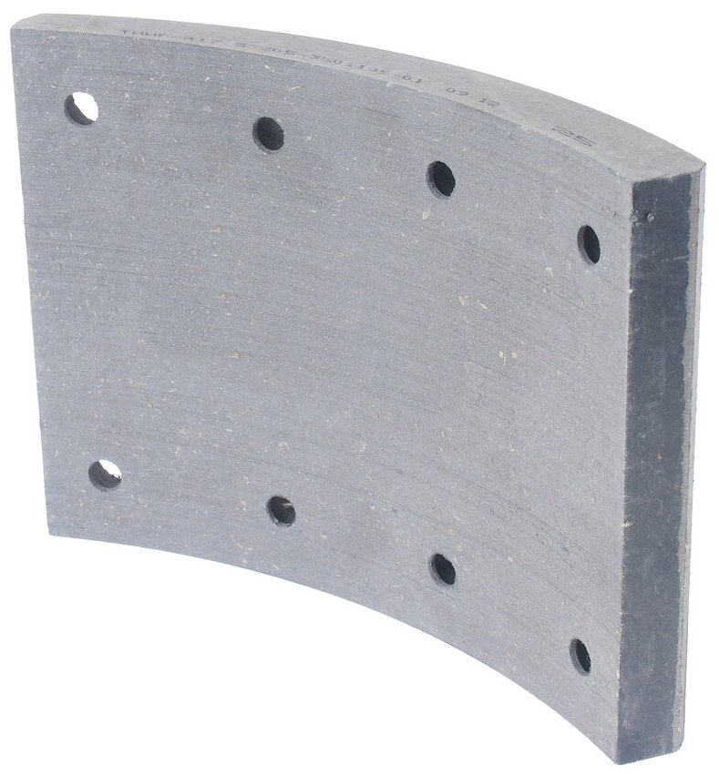 Накладка тормозной колодки камаз сверленая б азбестовая wшир 140мм lдуги 188мм hтолщ 14 19мм тиир