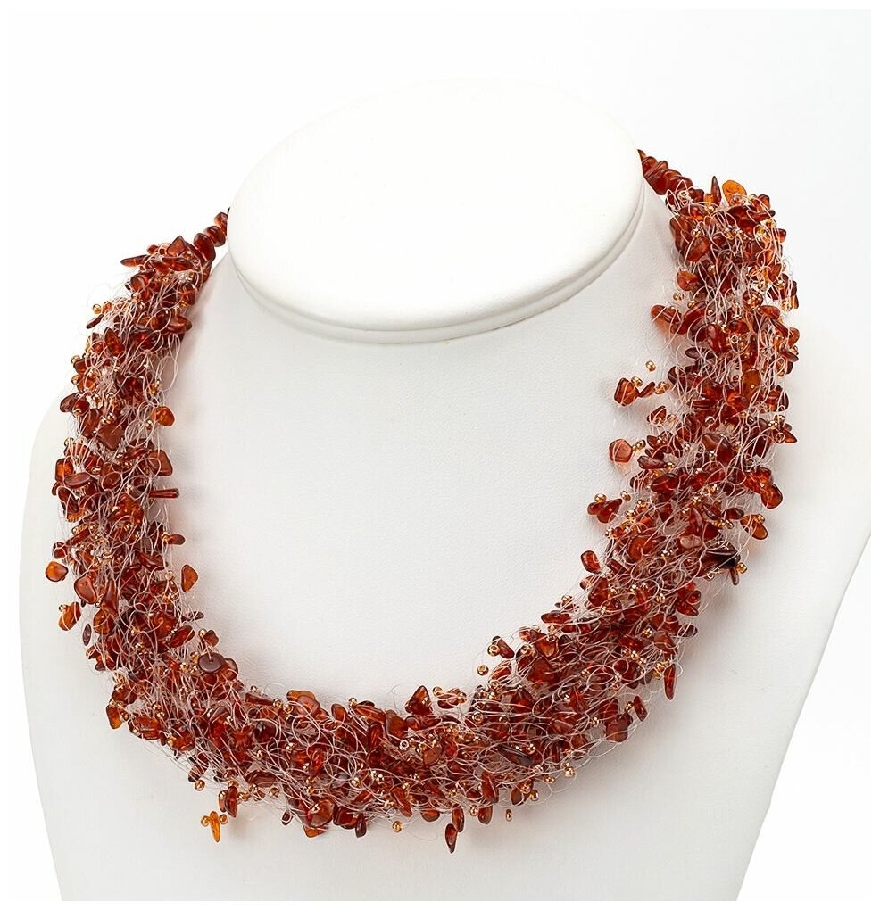 Колье, янтарь