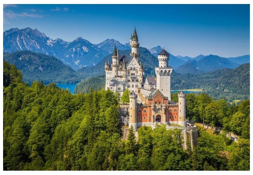 Фотообои Milan Замок в горах, M7044, 300х200 см, виниловые на флизелиновой основе