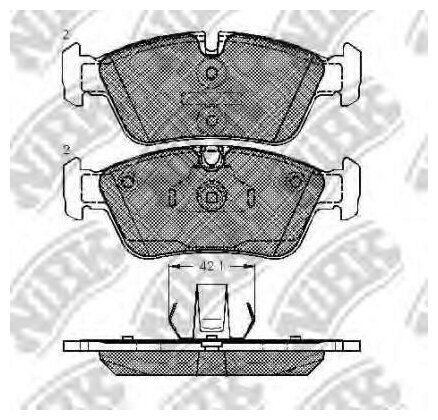 Колодки тормозные BMW E36/E46/Z3 E36/Z4 E85 98> передние