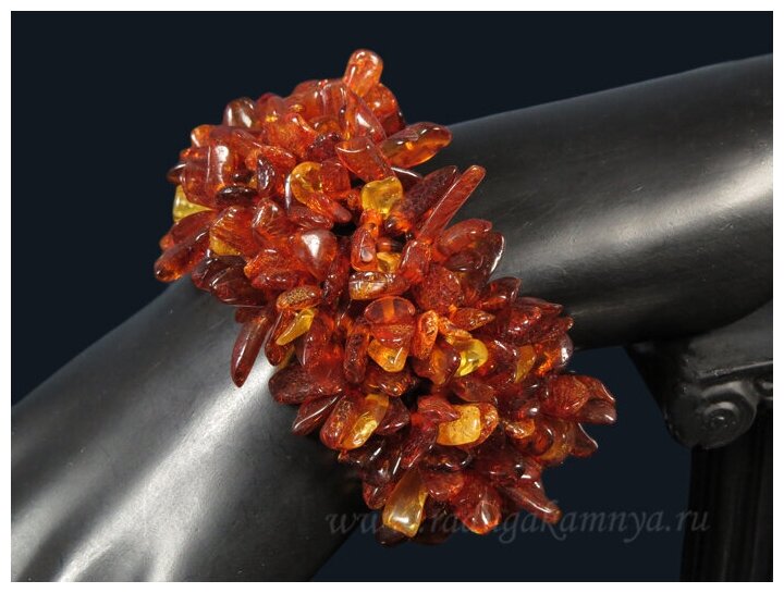 Плетеный браслет, янтарь