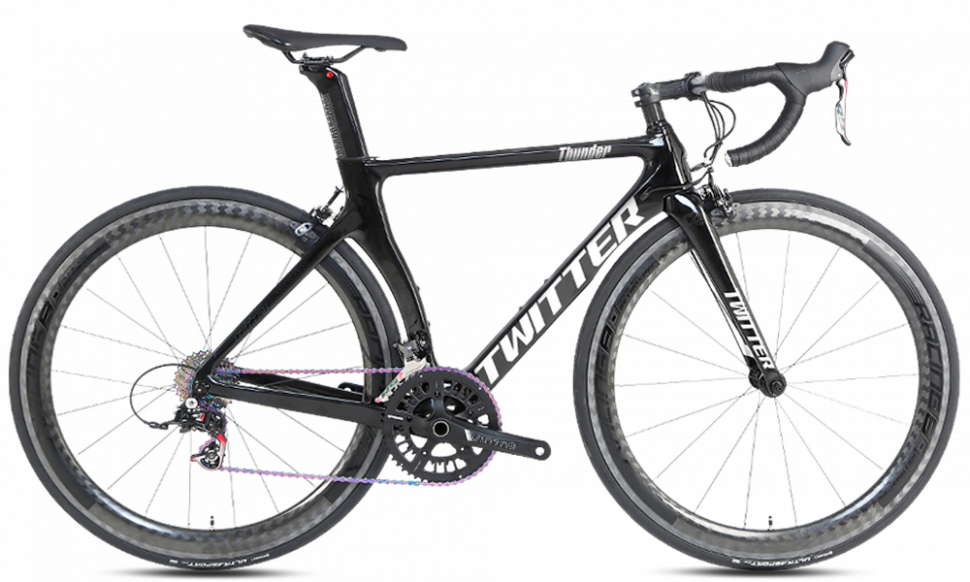 Велосипед Twitter Thunder-C brake R3000-18S (2023) 52" чёрно-серебряный