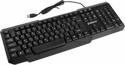 Клавиатура Exegate LY-404, мембранная, проводная, USB, черный (EX264084RUS)