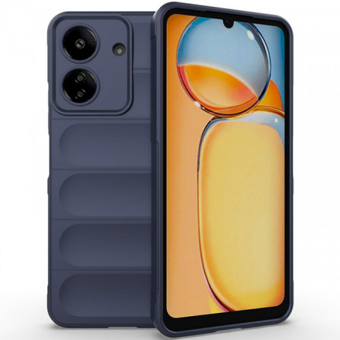Flex Silicone Противоударный чехол для Xiaomi Redmi 13C / Poco C65 4G с защитой камеры и микрофиброй