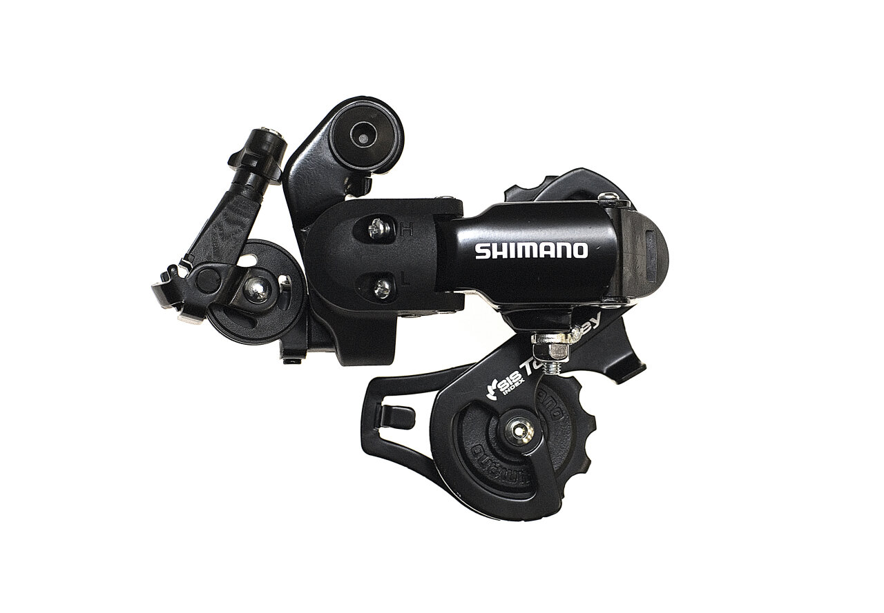 Переключатель задний Shimano Tourney FT35-A, SS, 6/7 ск, крепление на болт, б/уп. Черный