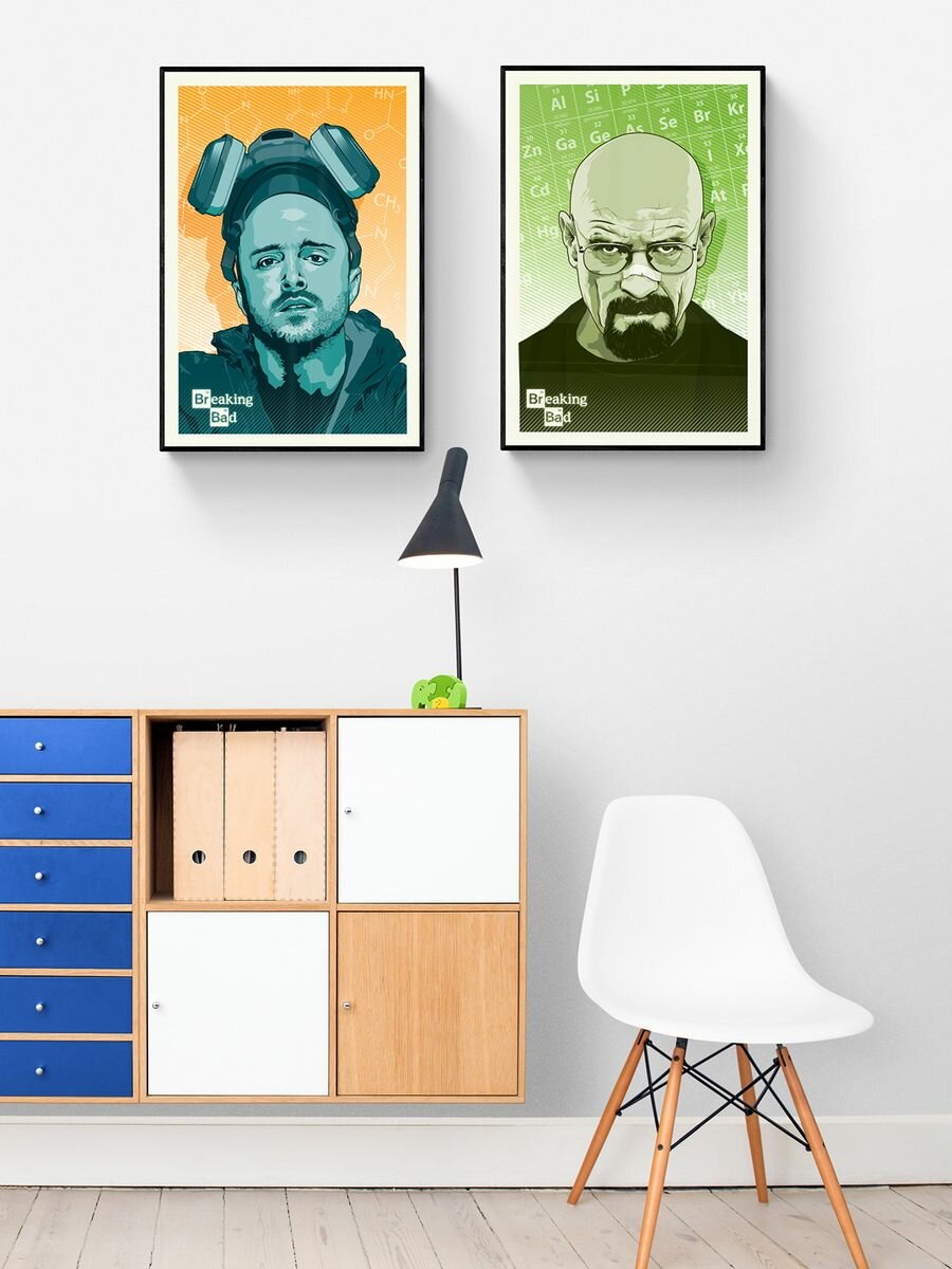 Набор из двух постеров Во все тяжкие. Уолтер и Джесси