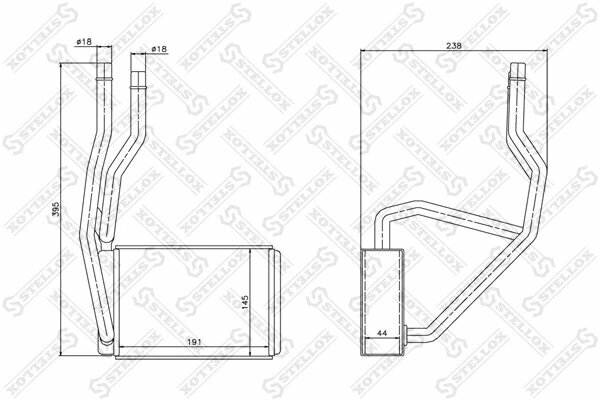 Радиатор печки Stellox 10-35132-SX