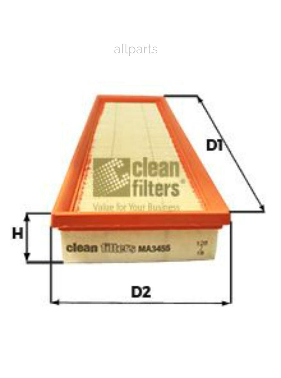CLEAN FILTERS MA3455 CLEAN фильтр воздушный MA 3455 (=C 37 100)