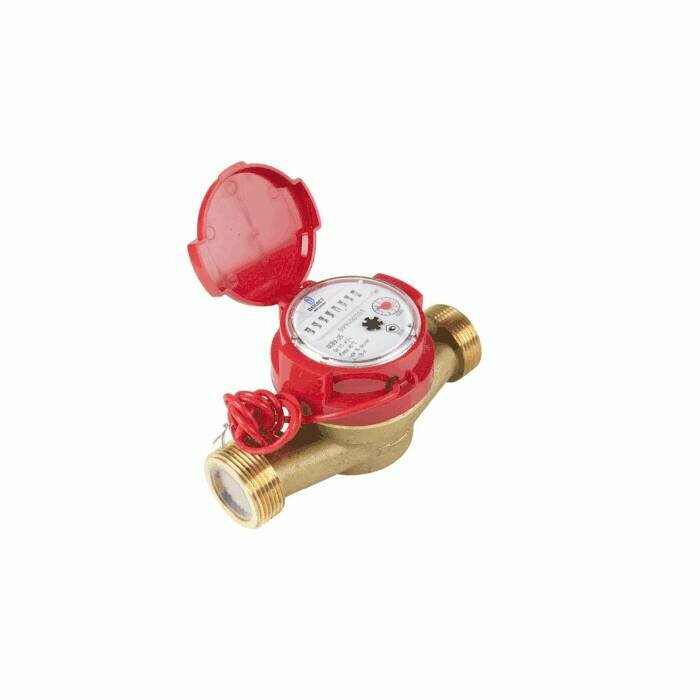 Счётчик г/в и х/в крыльчатый одноструйный Ду 25 Ру16 Qn=3,5 м3/ч 90С L=160мм резьба импульсный В/К осву ДГ1 Декаст 73-25-03