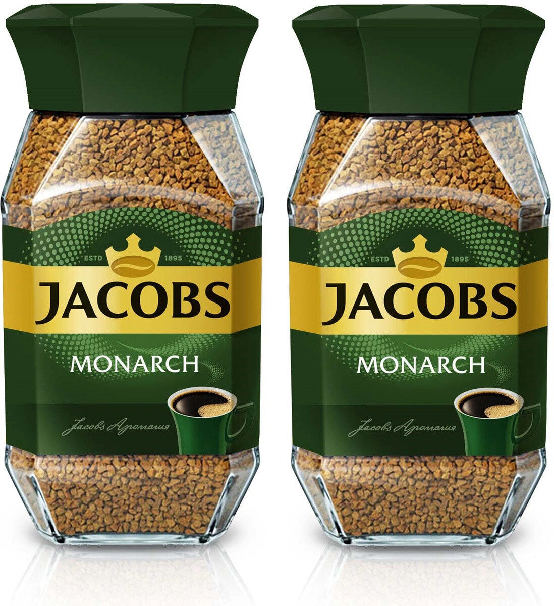 Jacobs Monarch кофе растворимый, 190 г (Набор из 2 шт)