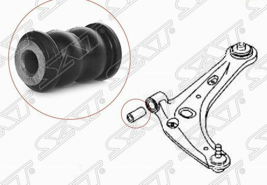 SAT ST-D651-34-470 Сайлентблок рычага Ford Fiesta 08-19 / Mazda Demio 07-14
