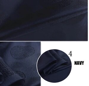 Китайская шелково-хлопковая жаккардовая ткань Charmeuse FABRIC SHIPPER Темно-синий, 4