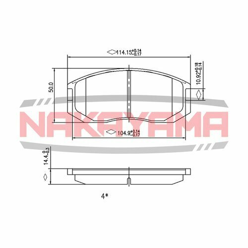 Колодки тормозные дисковые Nakayama p0617ny