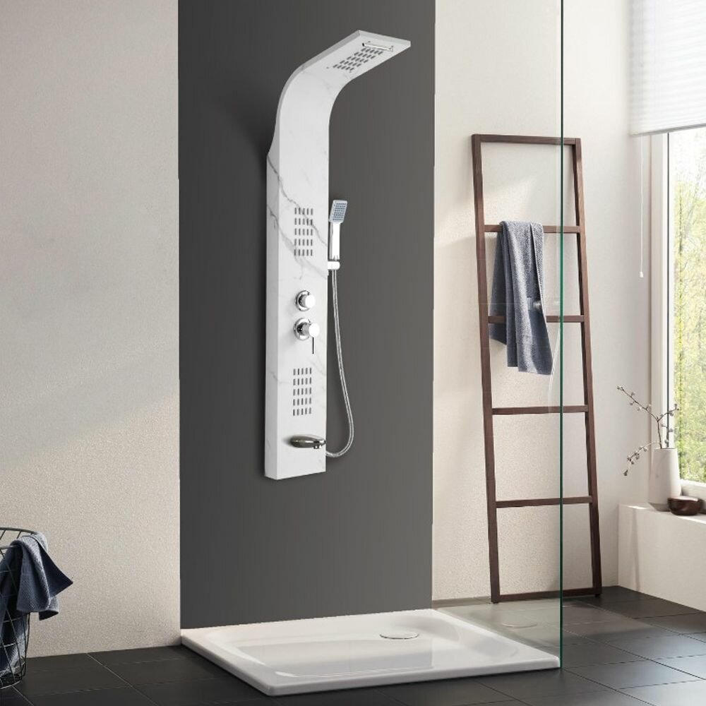 Душевая панель Ceruttispa VIRGINIA MW (CT9982), белый мрамор