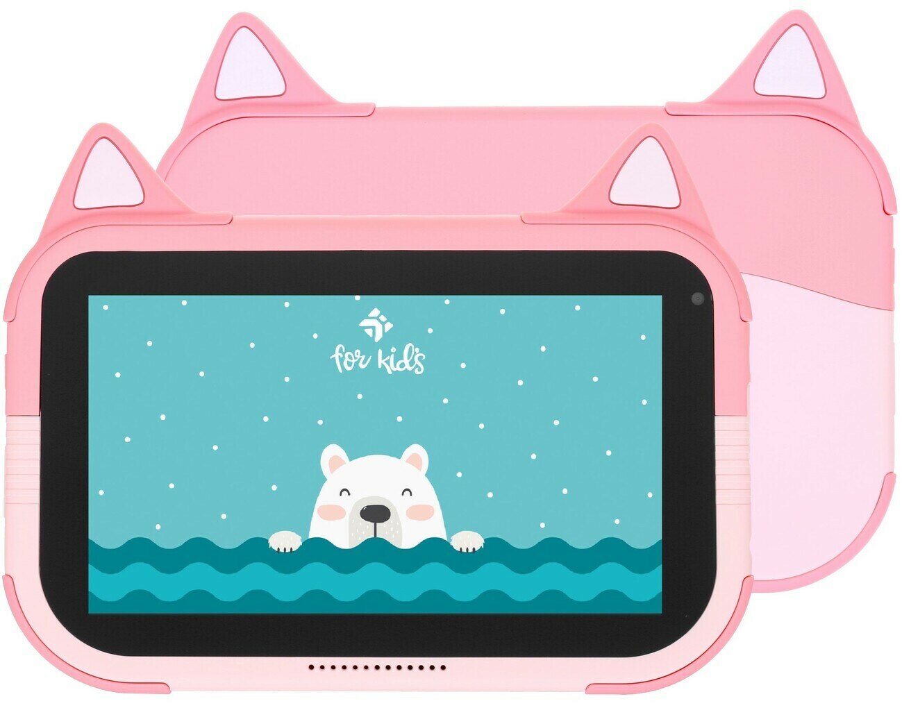 7" Детский планшет Dexp Ursus S770i Kid's (CAT) (Ursus S770i) 32 ГБ 3G розовый - 1024x600, IPS, 4х1.3 ГГц, 2 ГБ, BT, GPS, 3000 мА*ч, Android 10. x