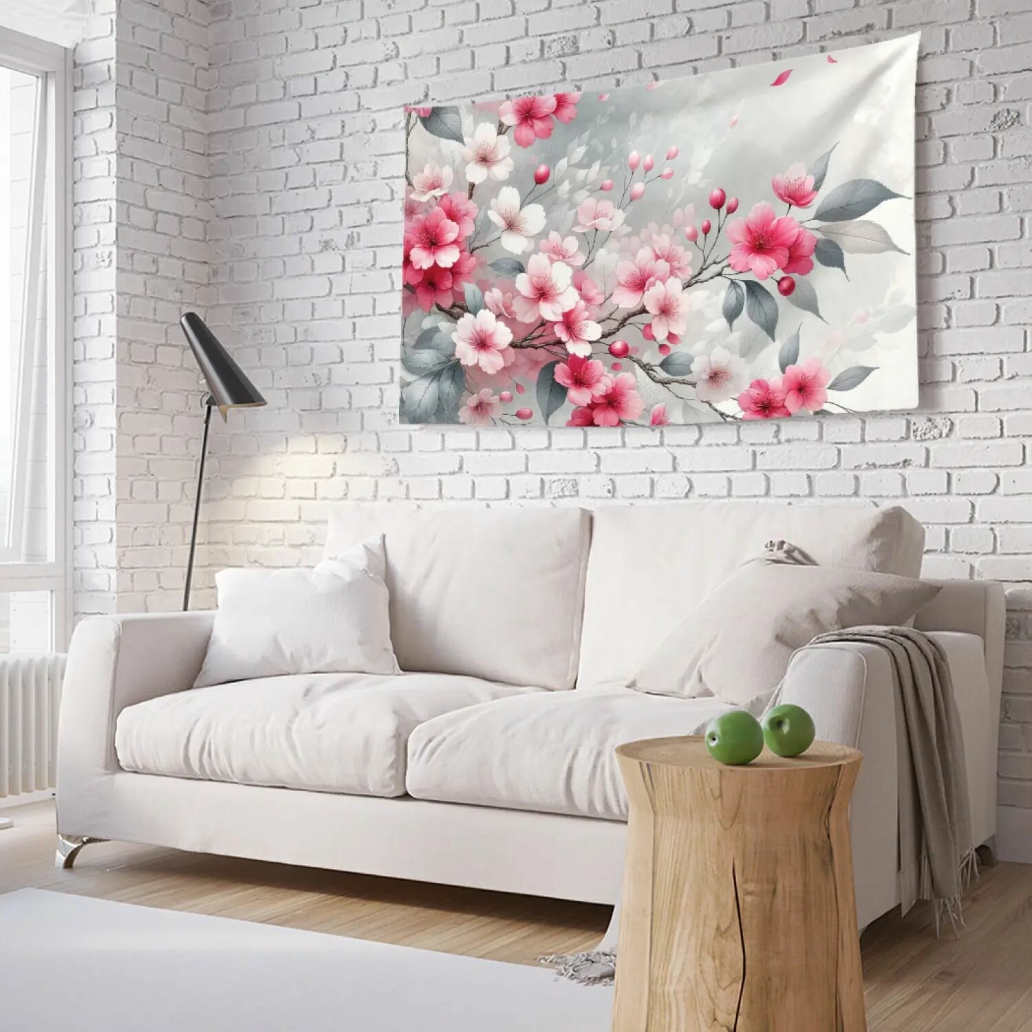 Горизонтальное фотопанно на стену JoyArty "Цветущее дерево", из ткани, 100х150 см