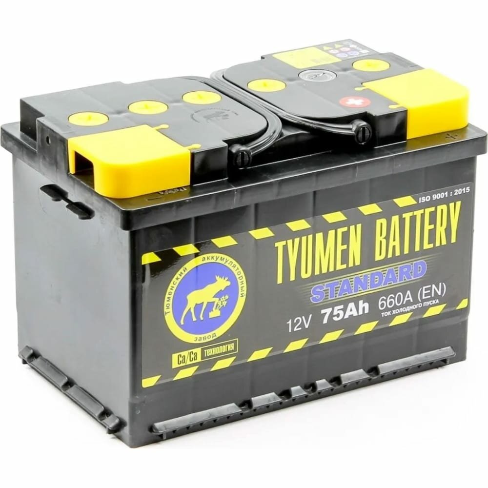 Аккумуляторная батарея TYUMEN BATTERY Тюмень standard 6ст -75.0 l TNS75.0 обратная полярность для автомобилей легковых и грузовых кальциевая технология