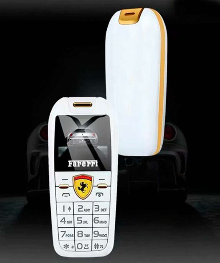 Кнопочный мини телефон с двумя SIM-картами BF488 , сотовый , маленький , мобильный телефон Белый