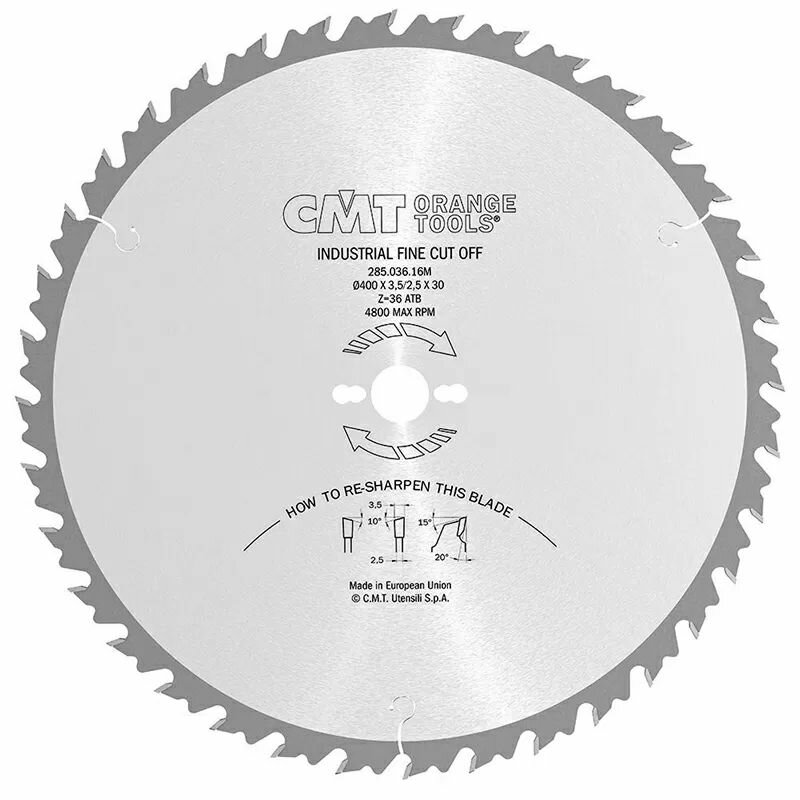 Пильный диск СМТ Италия продольный рез 400x30x3,5/2,5Z 36