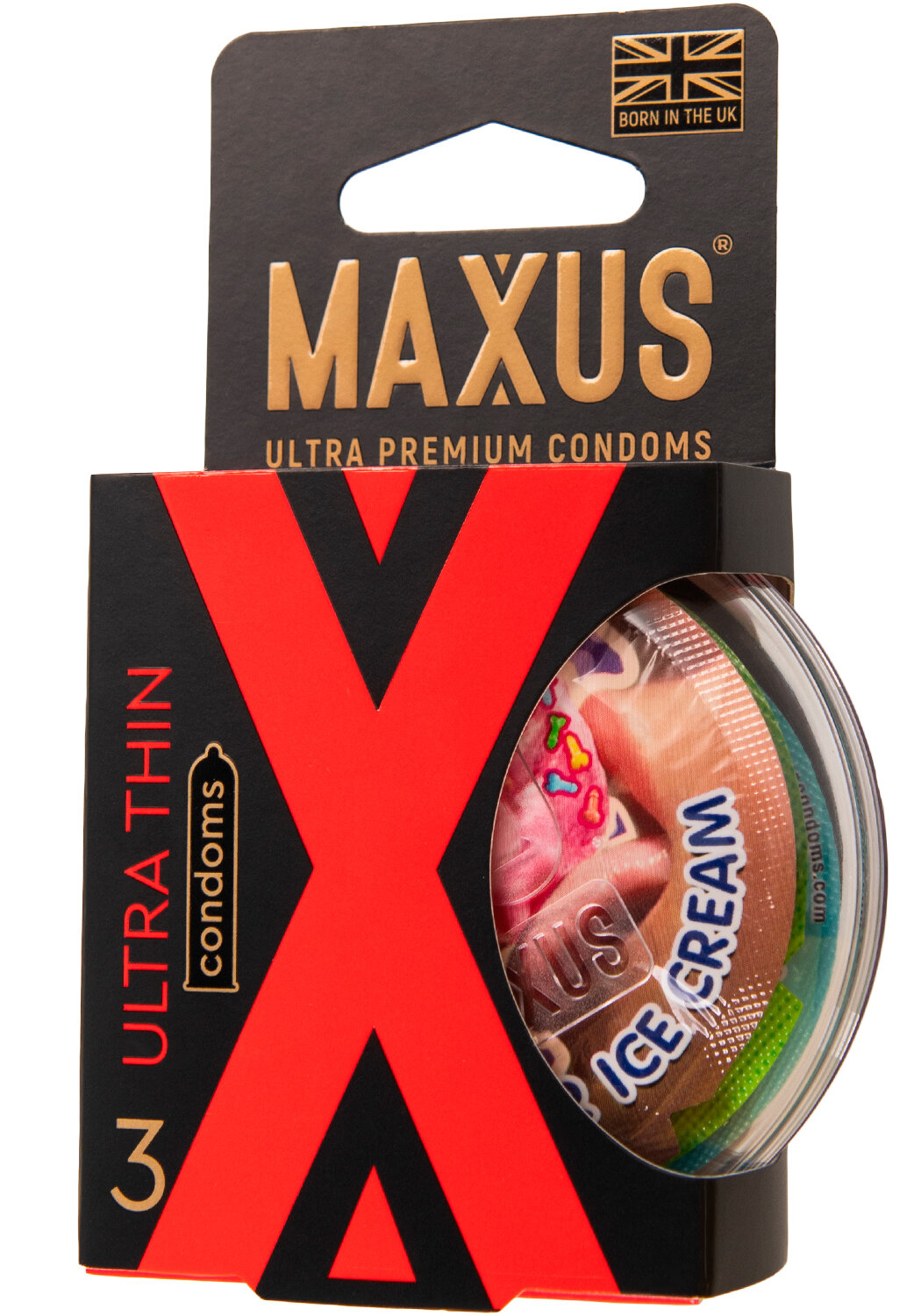 Ультратонкие презервативы в пластиковом кейсе Maxus Air Ultra Thin, 3 шт.