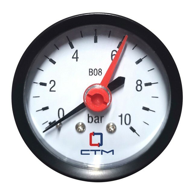 СТМ манометр горизонтальный аксиальный 1/4 0-10 бар для измерения давления в системах