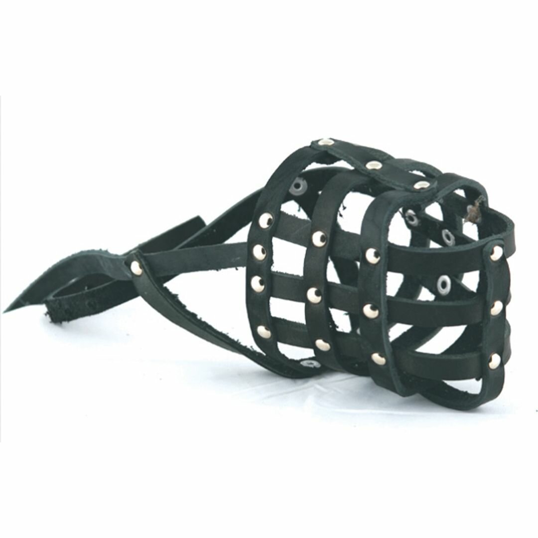 Вака Намордник кожаный для собак №4 объем 35см, длина 11,5см