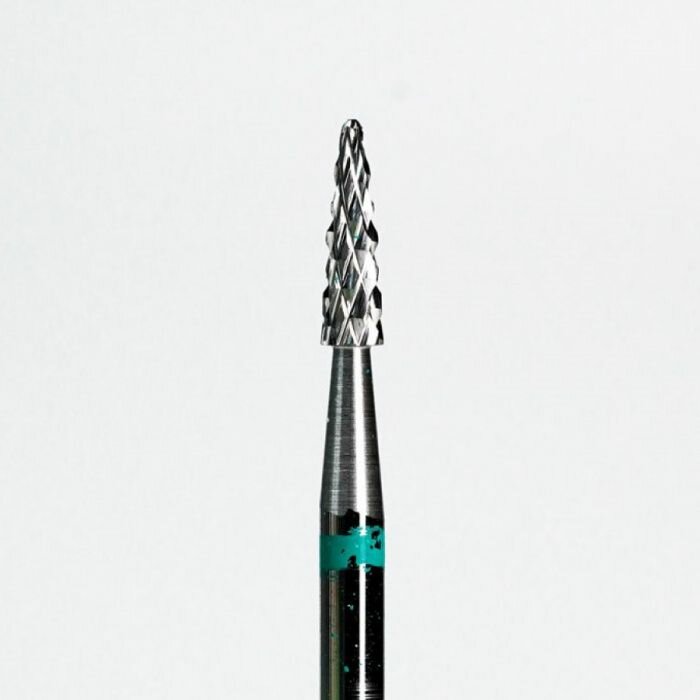 Фреза твердосплавная AWIX Professional "Острый конус" D-2,3 мм, зеленая