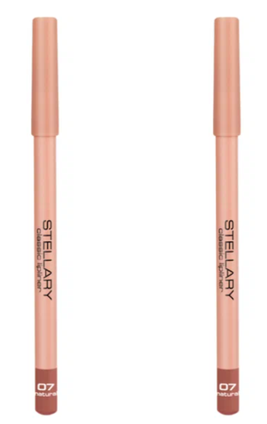 Карандаш для губ Stellary Lipliner, тон 07 Natural, 1,35 г, 2 шт
