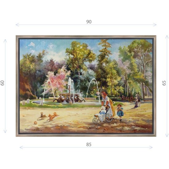 Картина Декор Депо Ксении Черномор Италия. Вилла Боргези Матовый холст в раме 65х90 см