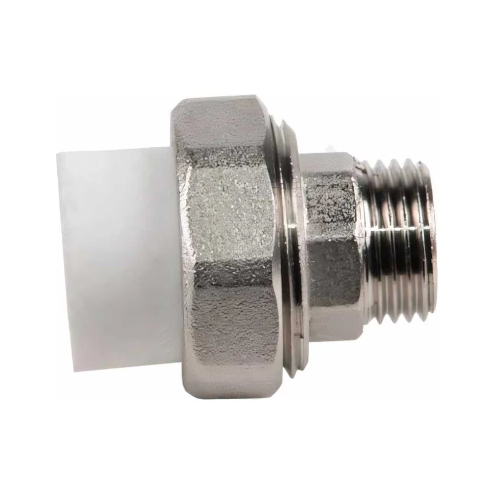 Муфта комбинированная RTP разъемная, американка, наружная резьба, D25х1/2 мм 10643, латунный, 90 мм