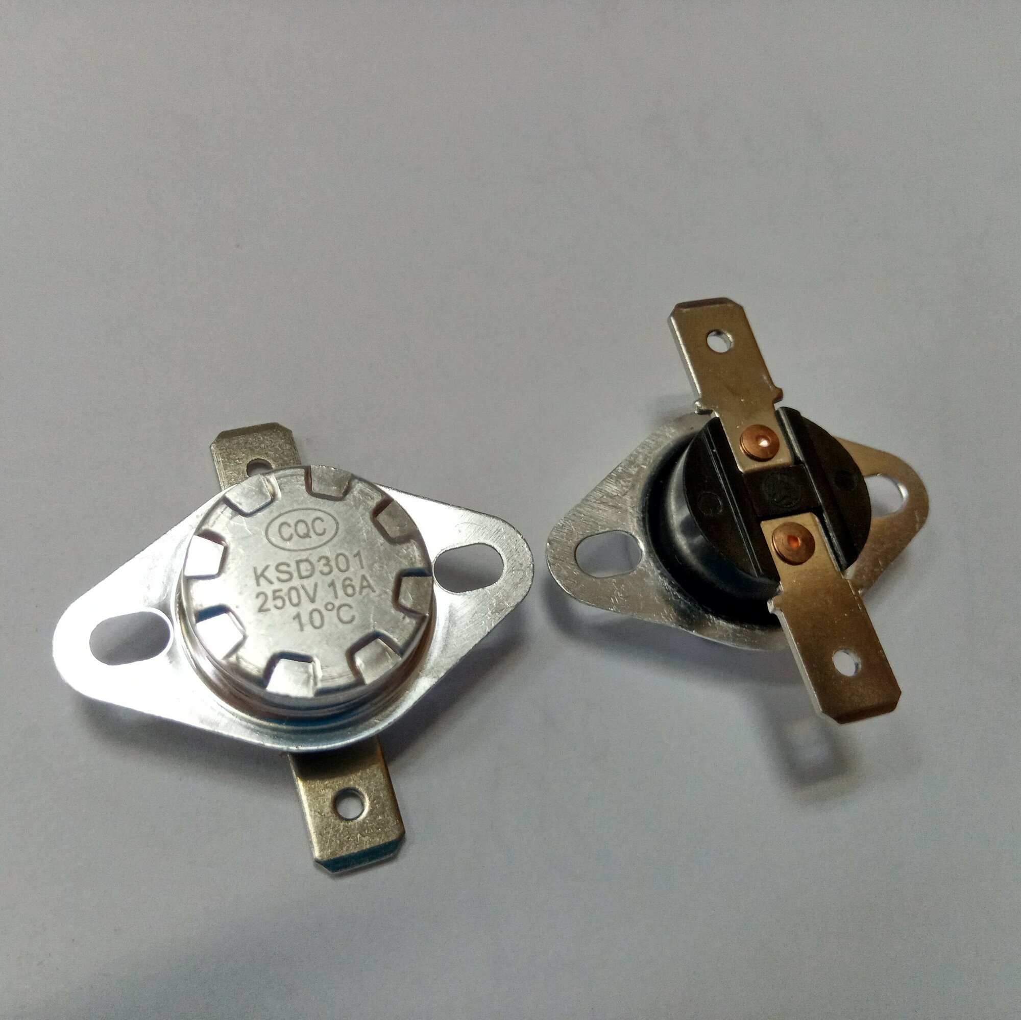 2 штуки Термореле KSD301 10C 16A 250V /FBHL/ пластик н/разомкн. термостат