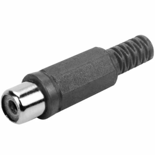 Гнездо RCA Premier 1-201BK на кабель - чёрный