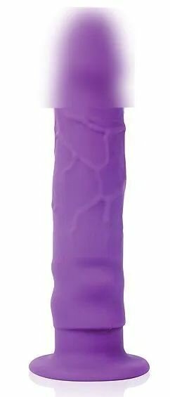 Фиолетовый реалистичный фаллоимитатор на присоске - 12 см.
