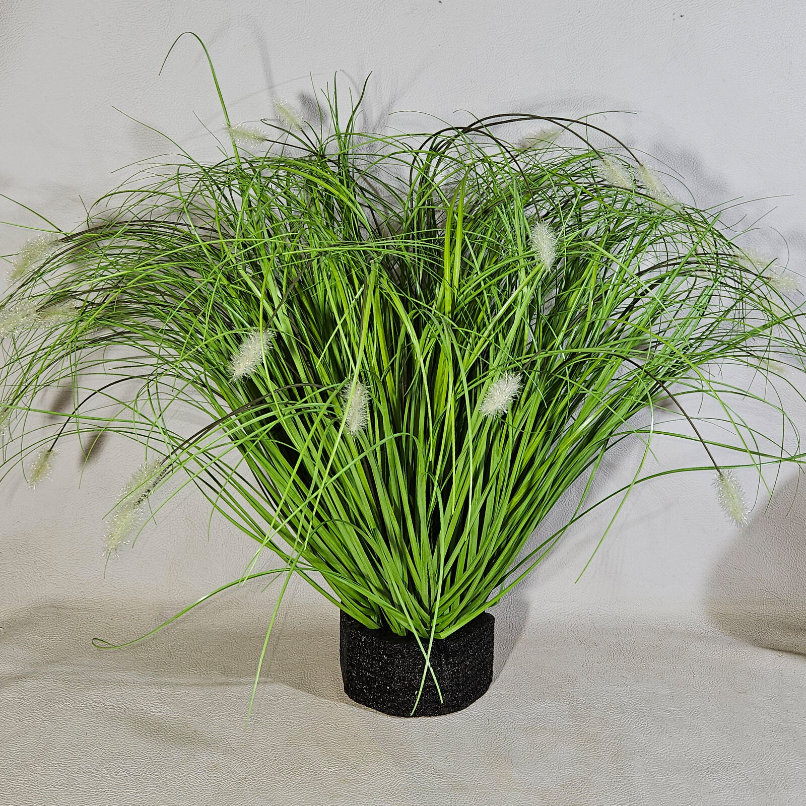 Трава Сноп с белыми пушистиками 50см, декоративная искусственная трава от ФитоПарк