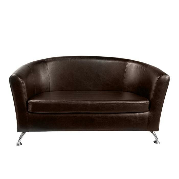 Диван офисный «Во», 2Д экокожа, цвет TEOS Dark Brown