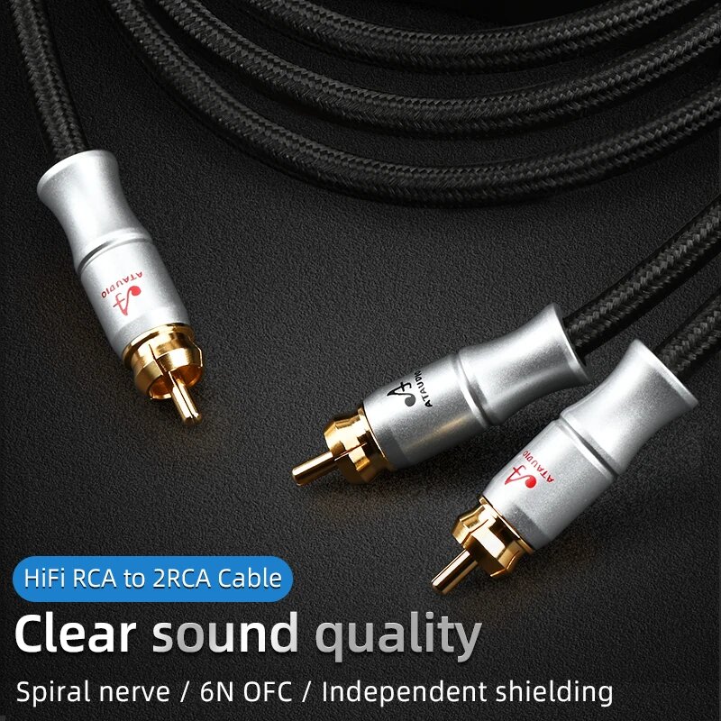 ATAUDIO RCA кабель 1RCA-2RCA, 3.5 м — фото 1