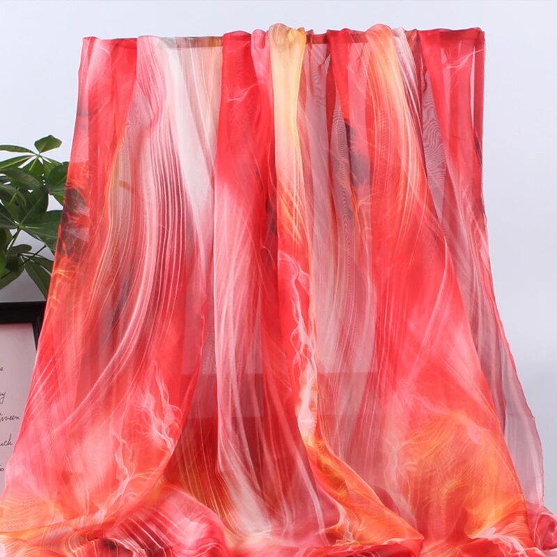 Прозрачная шифоновая ткань с градиентом 1/5 м 1mx150cm, 1